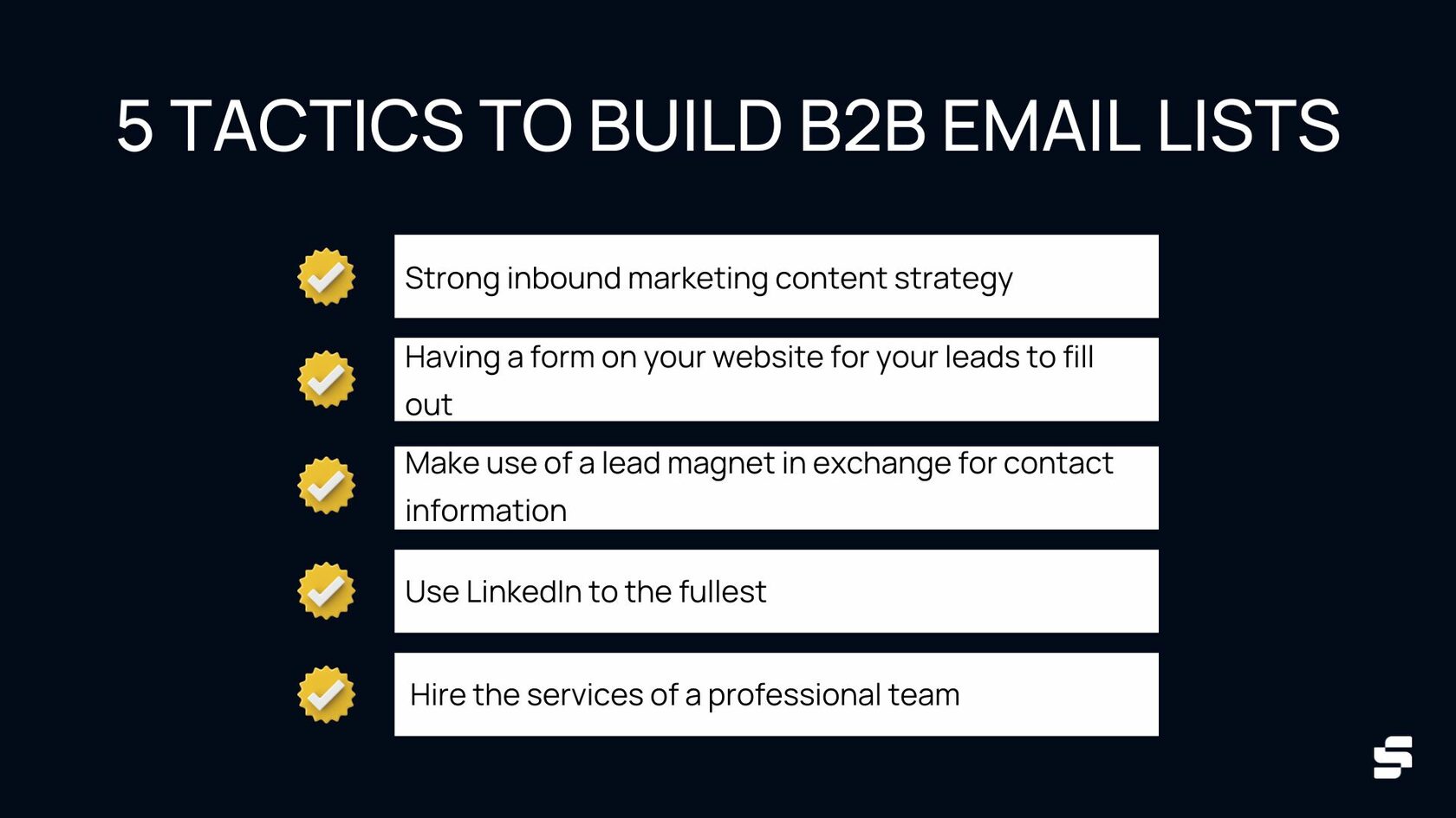 5 Tactics for Building B2B Email Marketing Lists