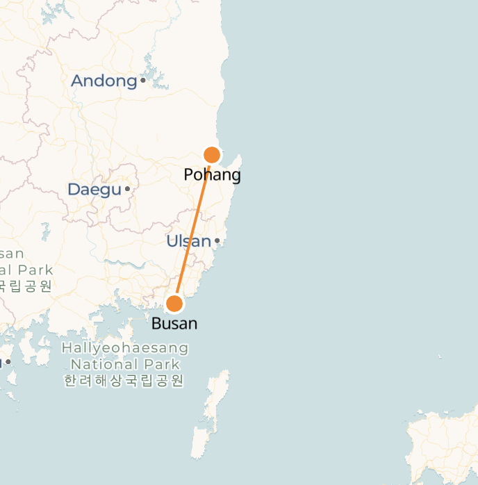 Busan to Pohang Train - Tickets, Schedule & Map