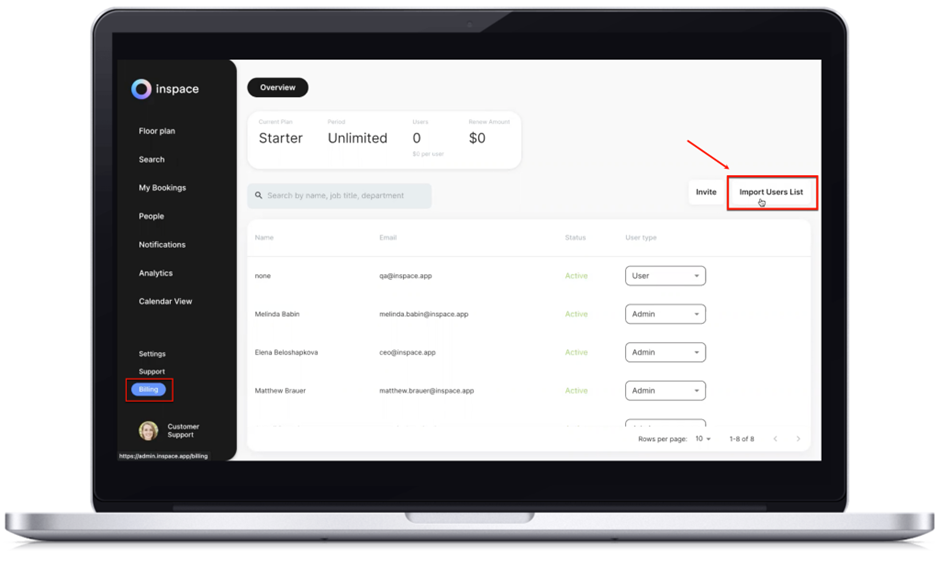 Adding Users | inspace Help Center
