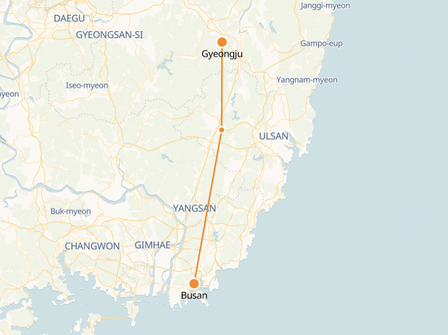 Busan to Gyeongju Train Map, Timetable & Tickets