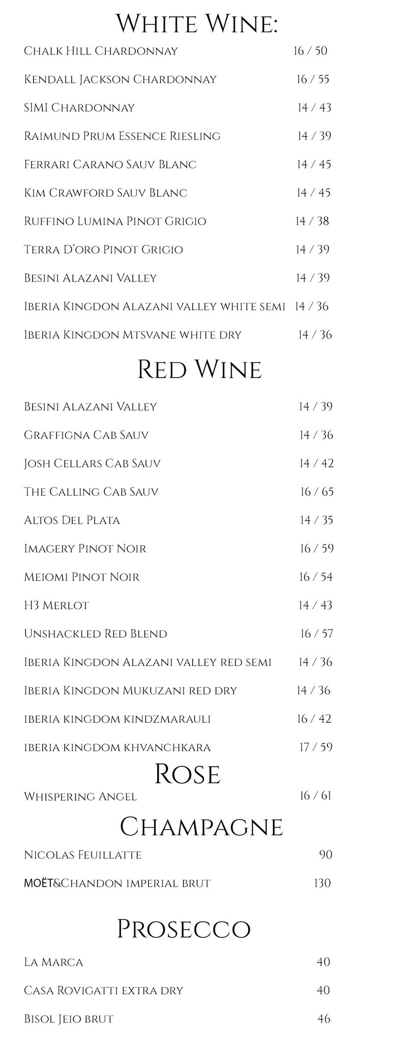 Savor Unique Cocktails & Beverages in Boca Raton | Beluga House Bar Menu