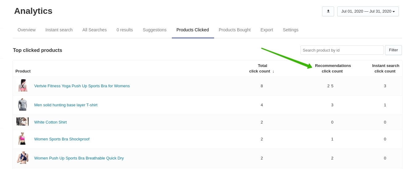 Product Recommendations by Searchanise to Help You Sell More