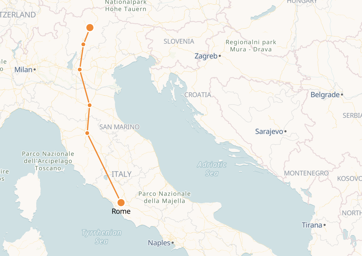 Bolzano to Rome Train Tickets & Schedule - Italy Railway