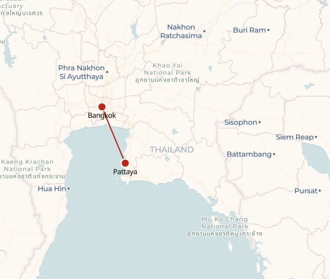 Bangkok to Pattaya Train: Tickets, Timetable & Rail Map