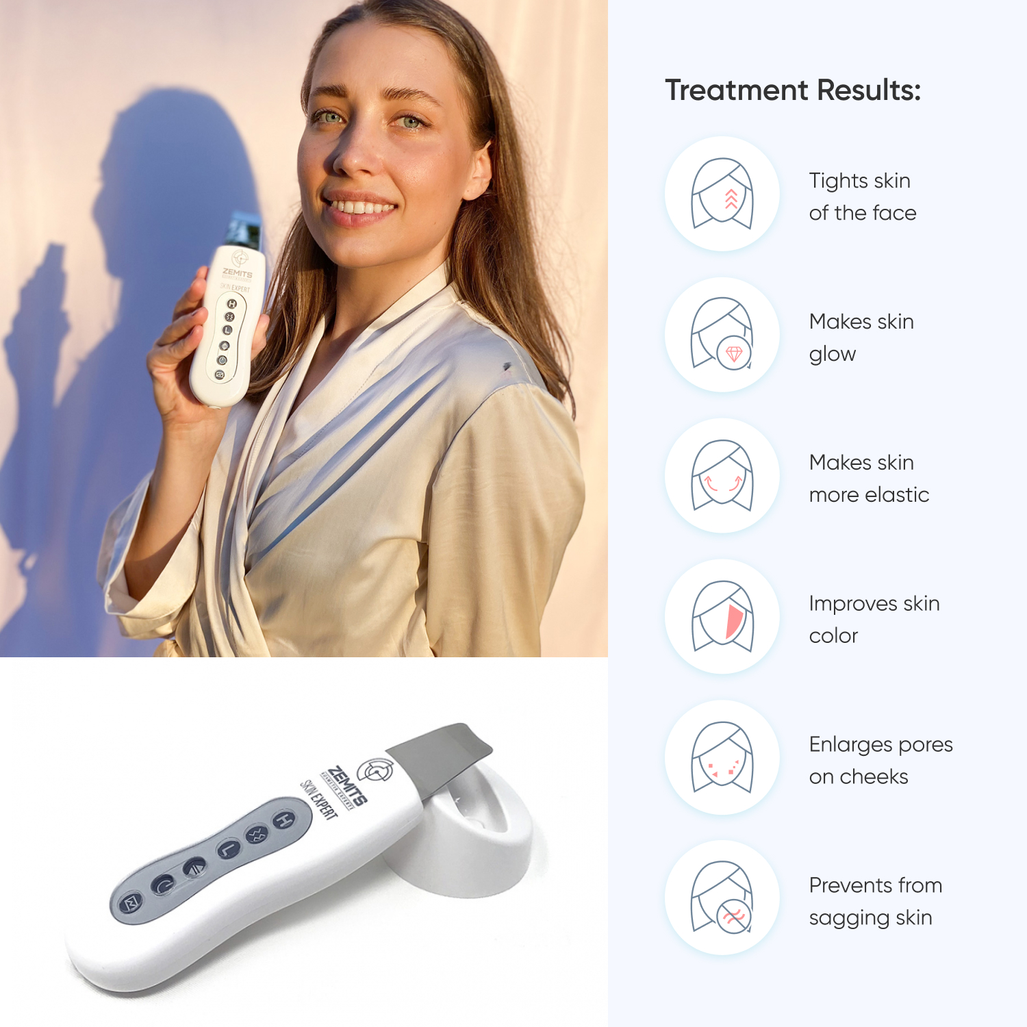Zemits Skin Expert Ultrasonic Skin Scrubber