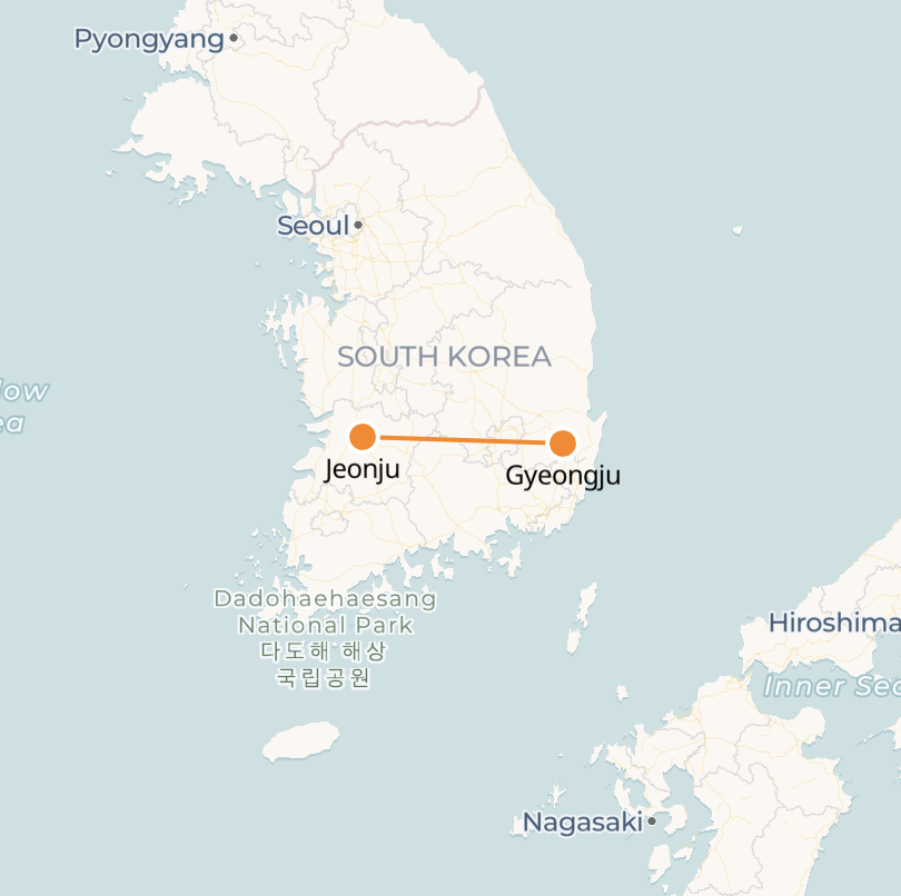 Jeonju to Gyeongju Train - Tickets, Schedule & Map