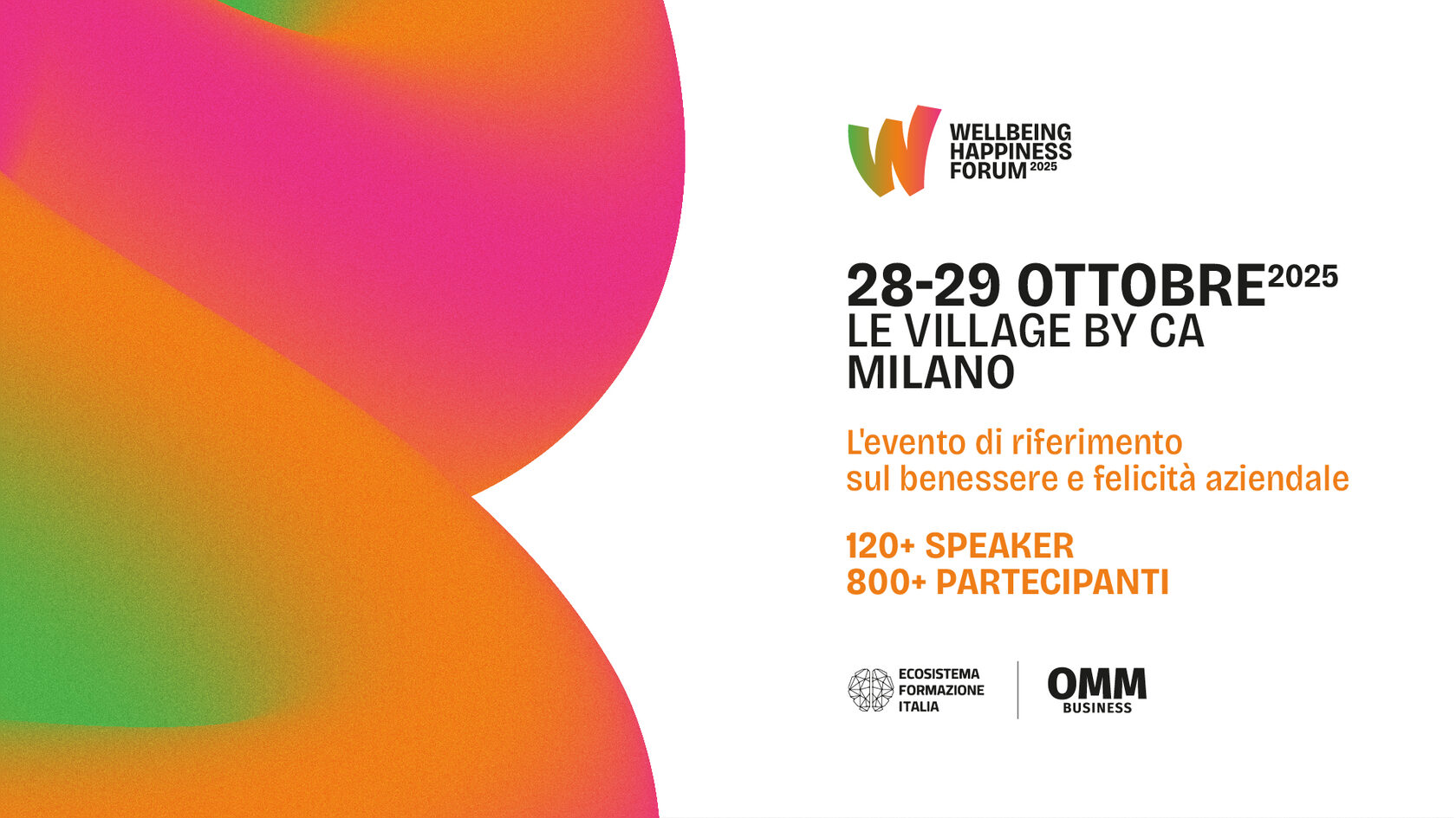 Wellbeing Happiness Forum, 28-29 ottobre 2025, Milano