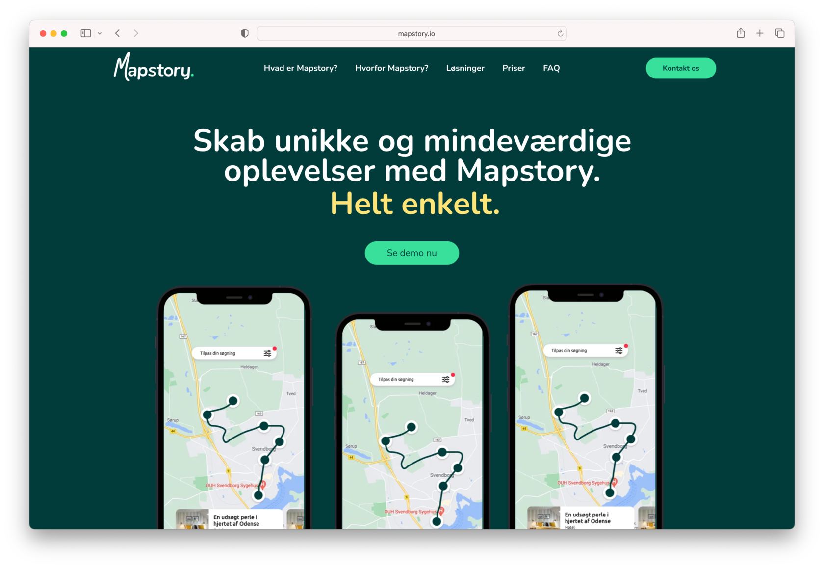 Case: Mapstory - fysiske ruter digitale