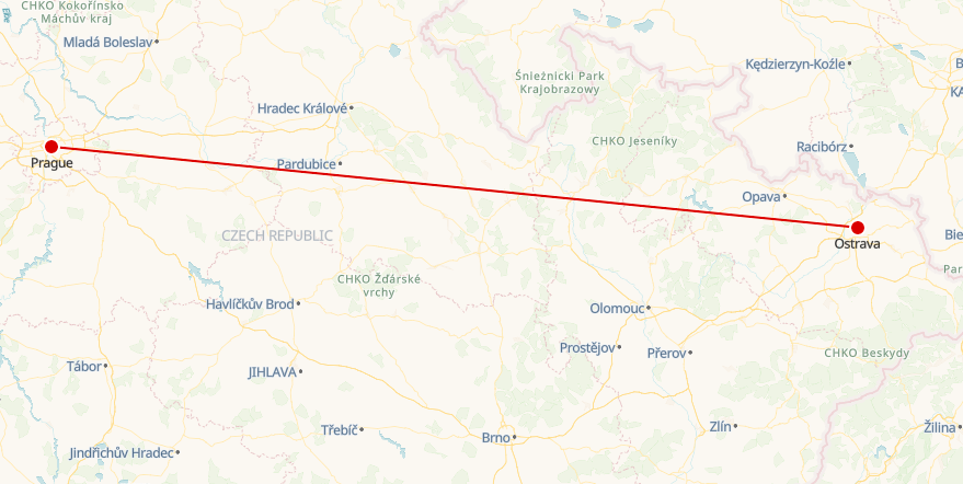 Prague to Ostrava Train Schedule & Tickets - CZECH RAILS