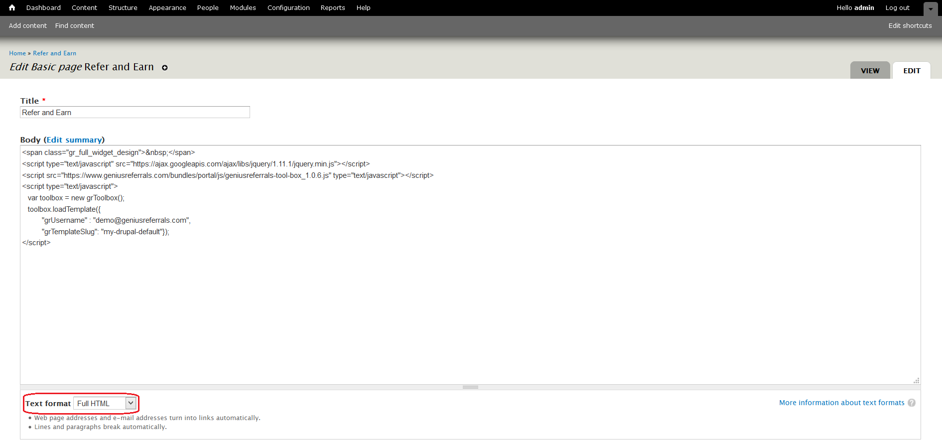 How to Install Your Referral Program on Drupal CMS | Genius Referrals