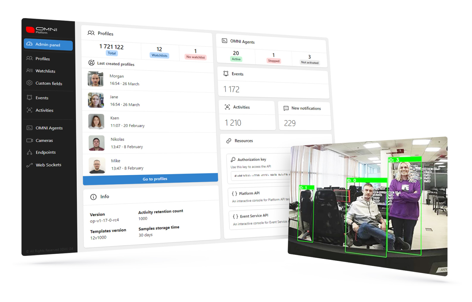 3DiVi Omni Platform — Система распознавания лиц по фото и видео с IP-камер