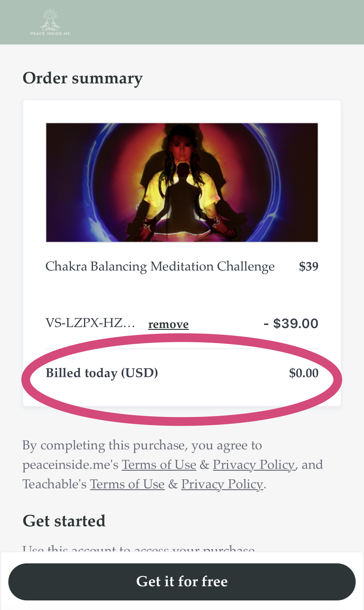 Redeem Your Meditation Retreat | Free Mindfulness Courses - Peace Inside Me