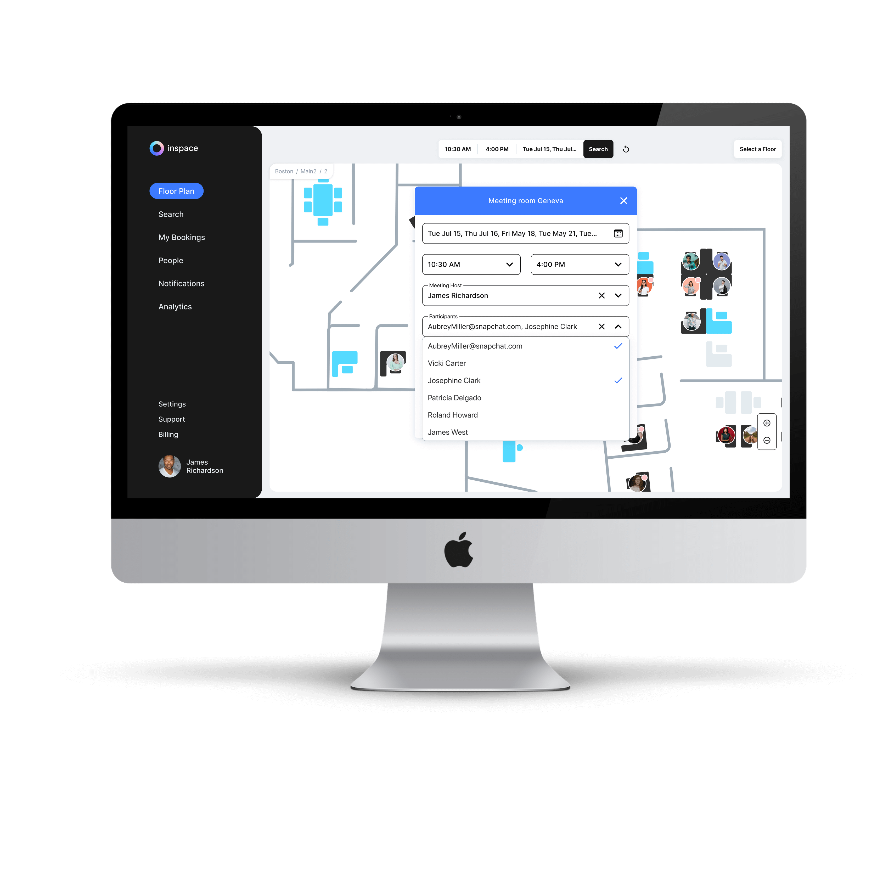 Guide: Booking Spaces Using the inspace Web Platform