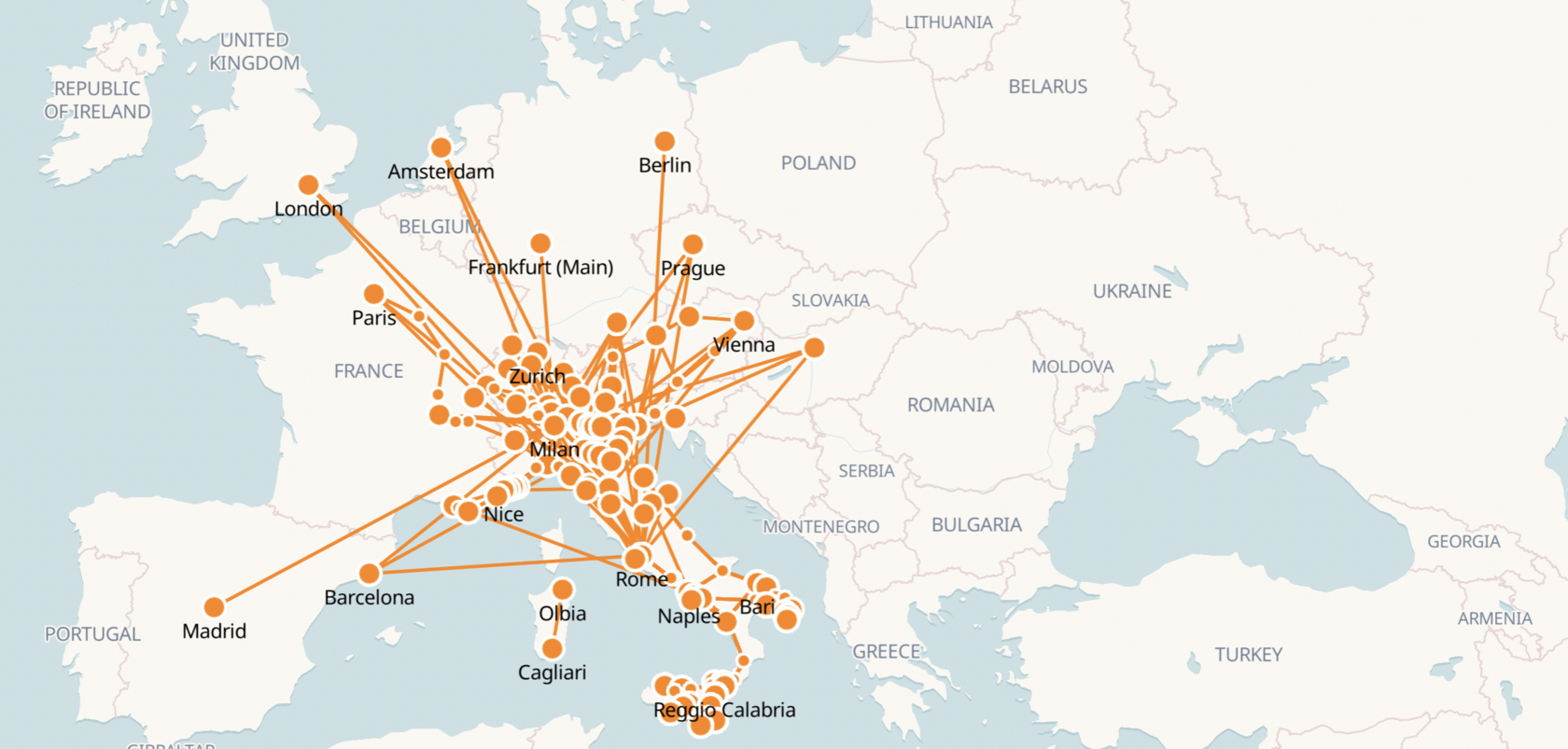 Popular Train Routes in Italy