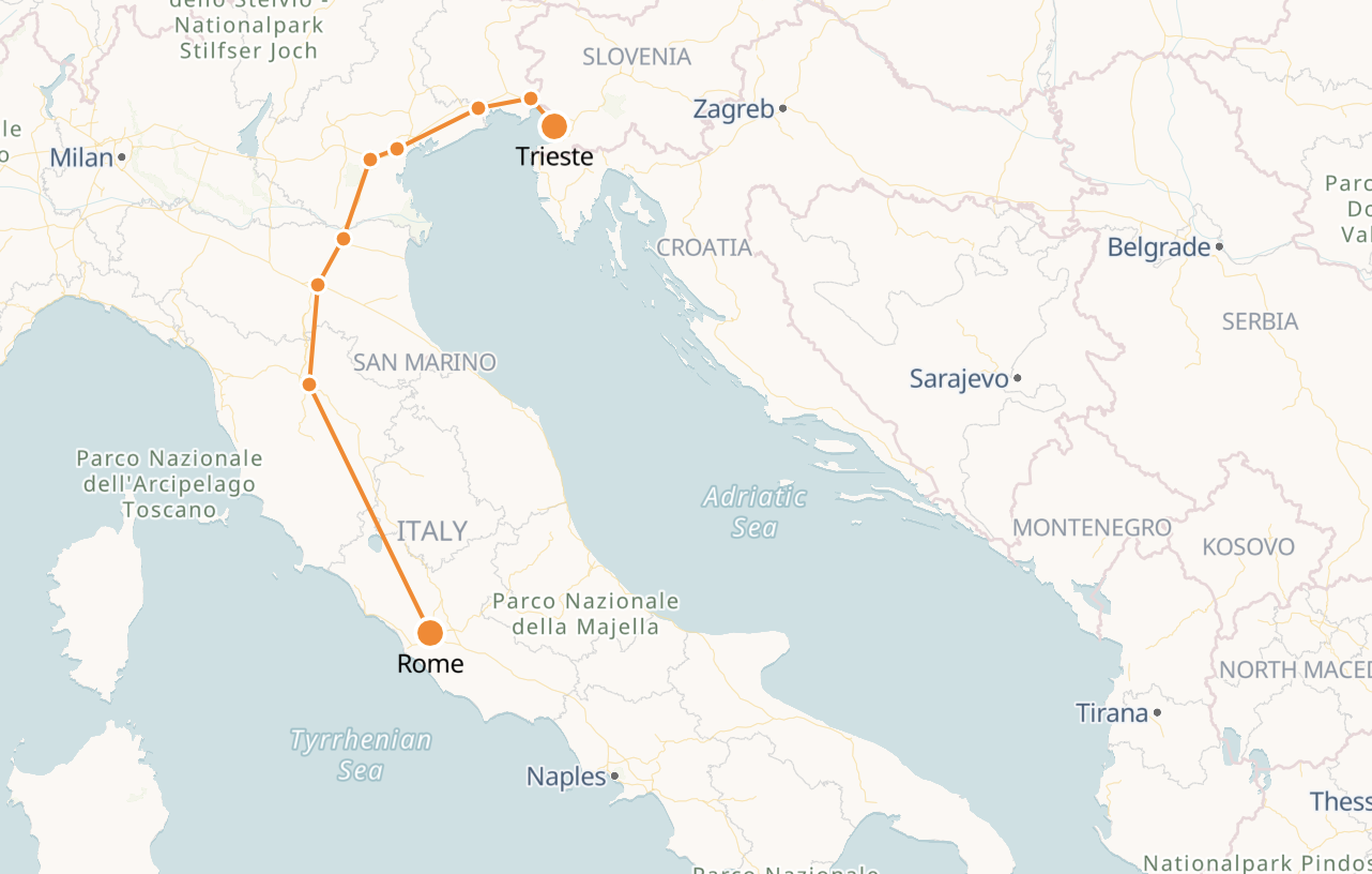 Rome to Trieste Train Tickets & Schedule - Italy Railway