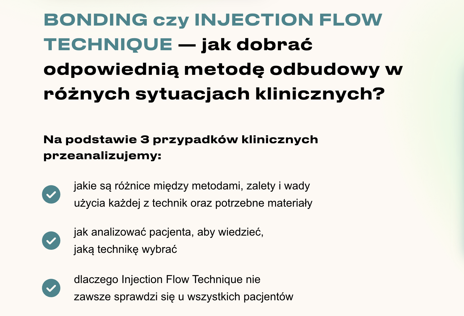 BONDING czy INJECTION FLOW TECHNIQUE — jak dobrać odpowiednią metodę ...