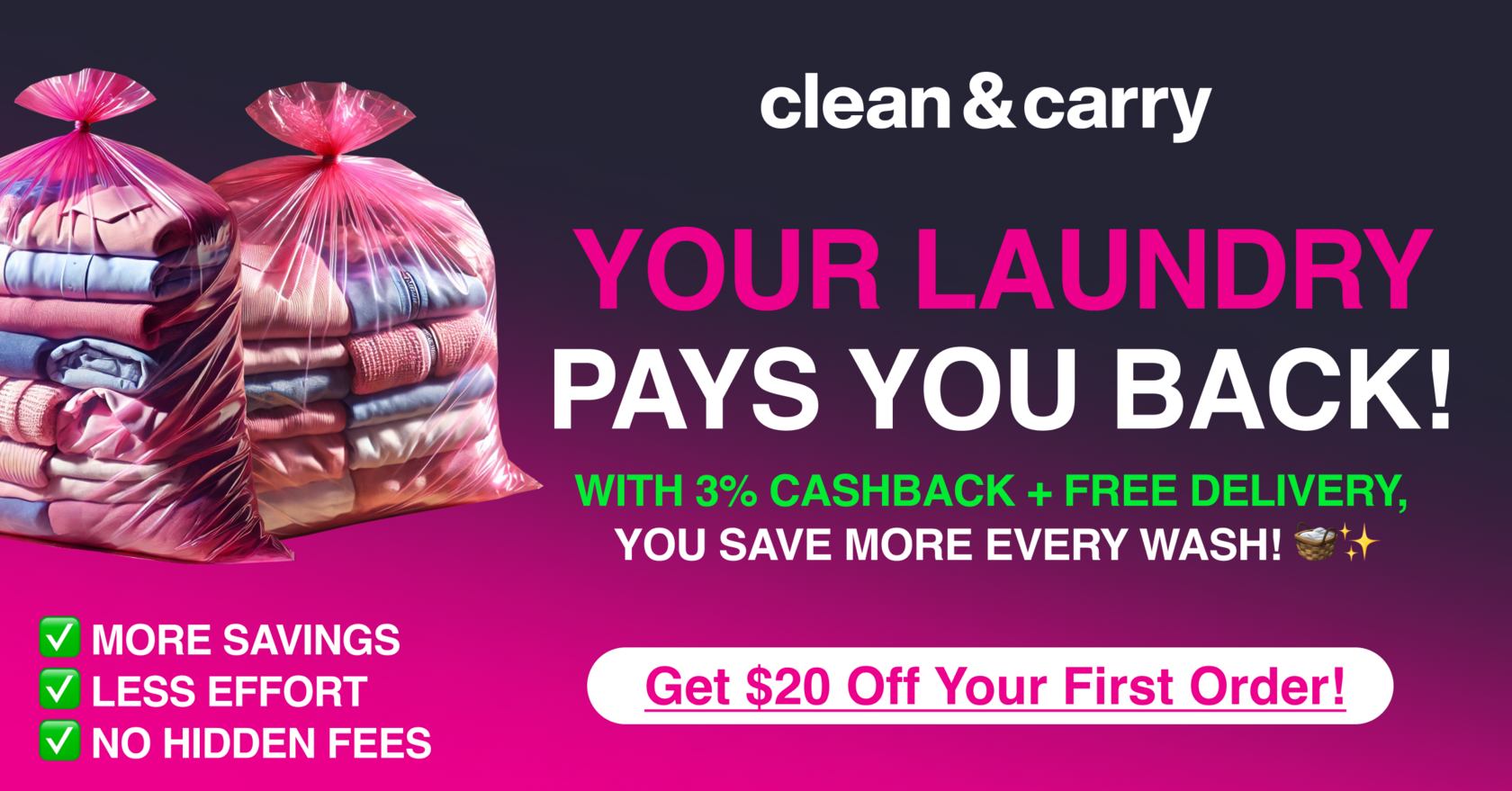 Clean&Carry | Same-Day Laundry & Dry Cleaning Service with Free Pickup ...