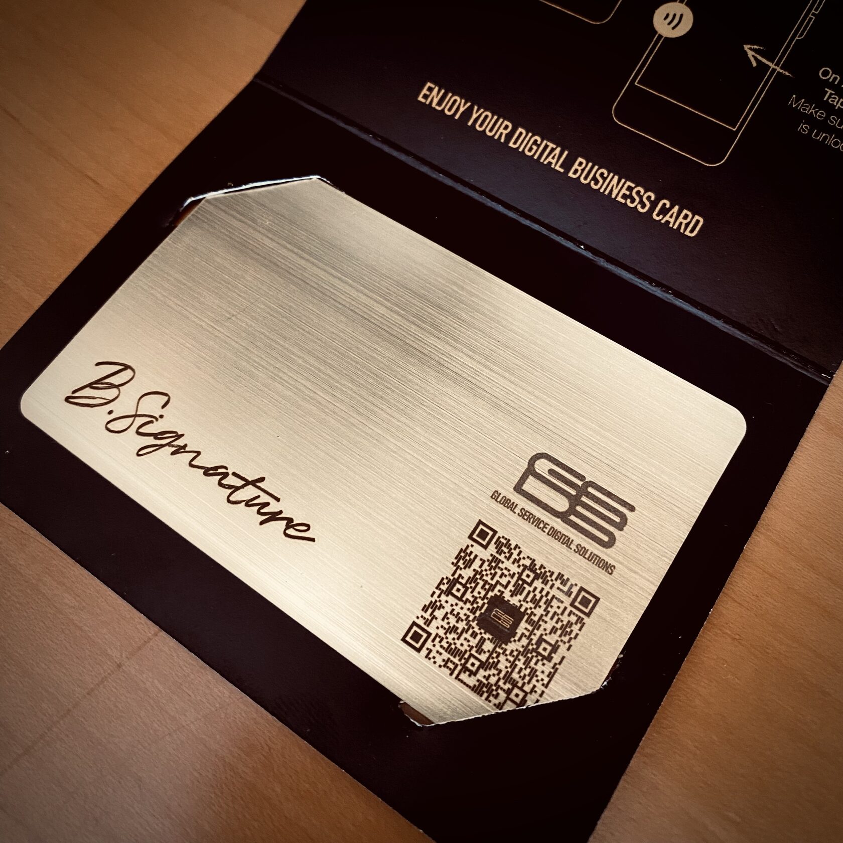 Gold Plated Metal NFC Digital Business Cards