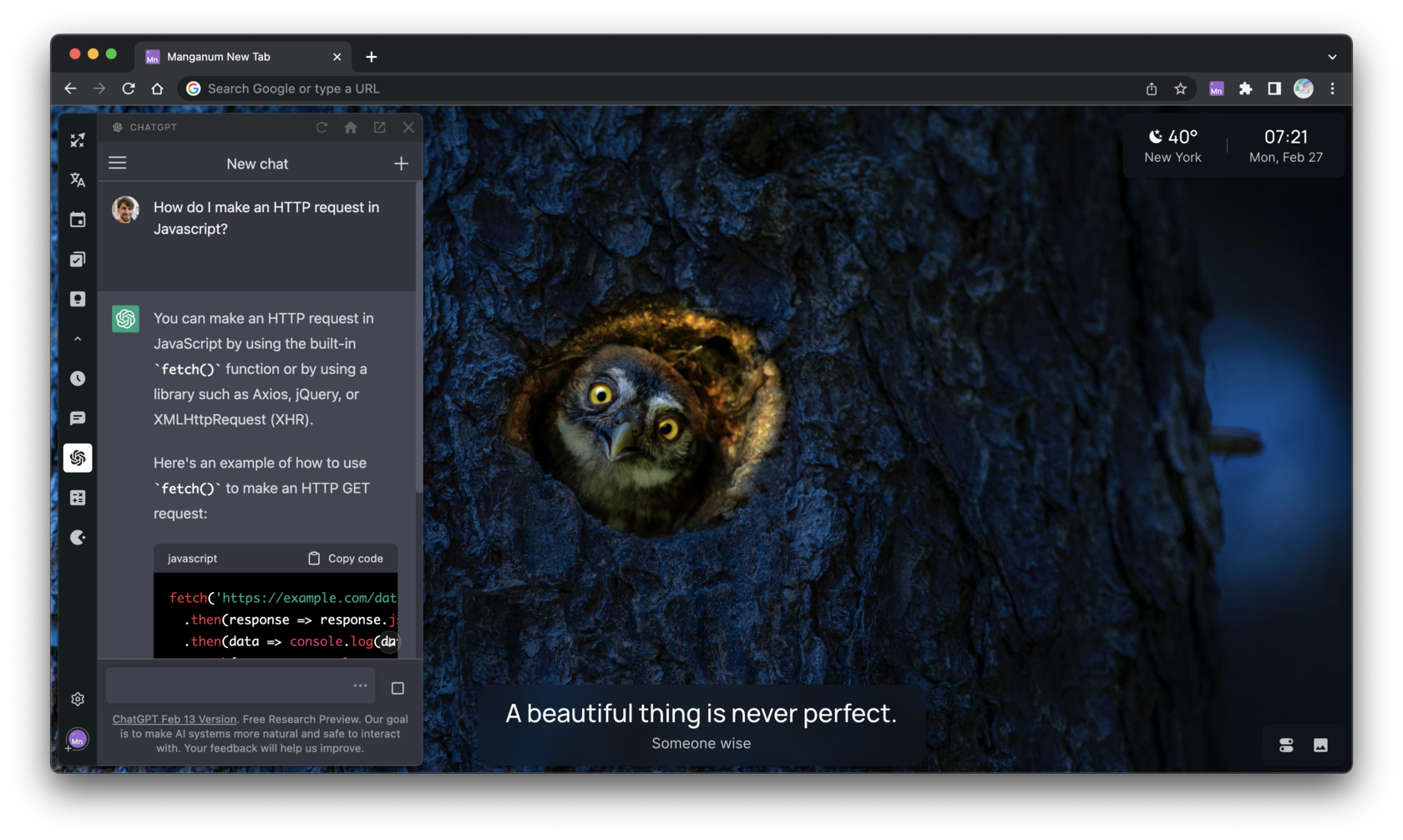 Manganum: The Chrome extension that makes you productive