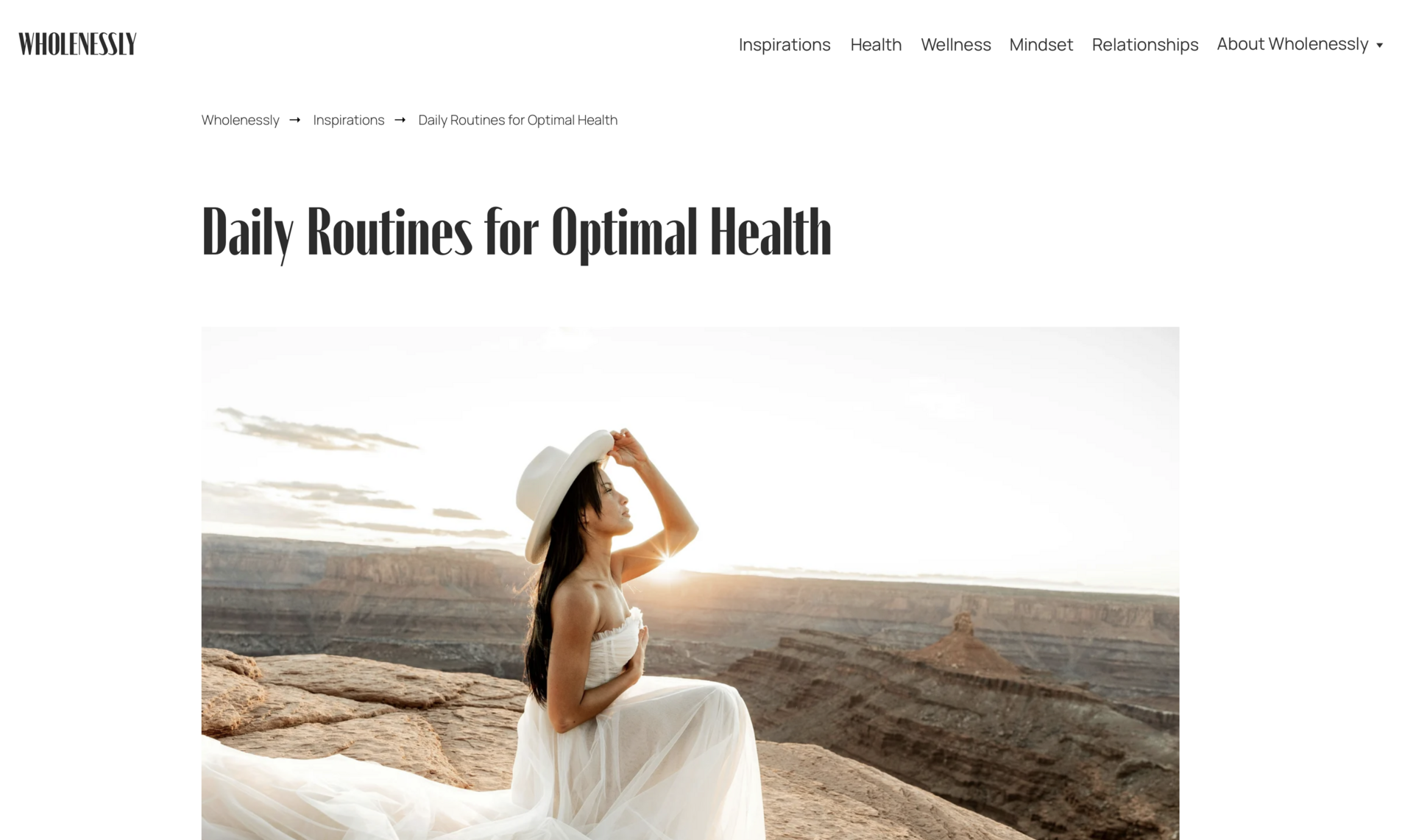Daily Routines for Optimal Health | Wholenessly