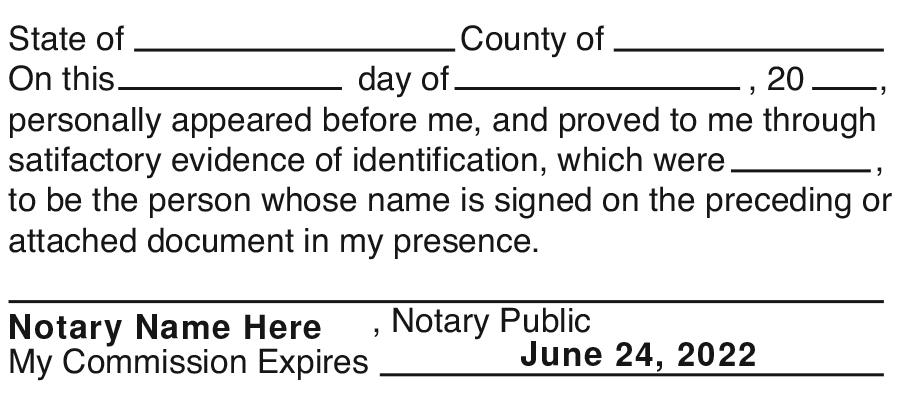 Signature Witness Stamp