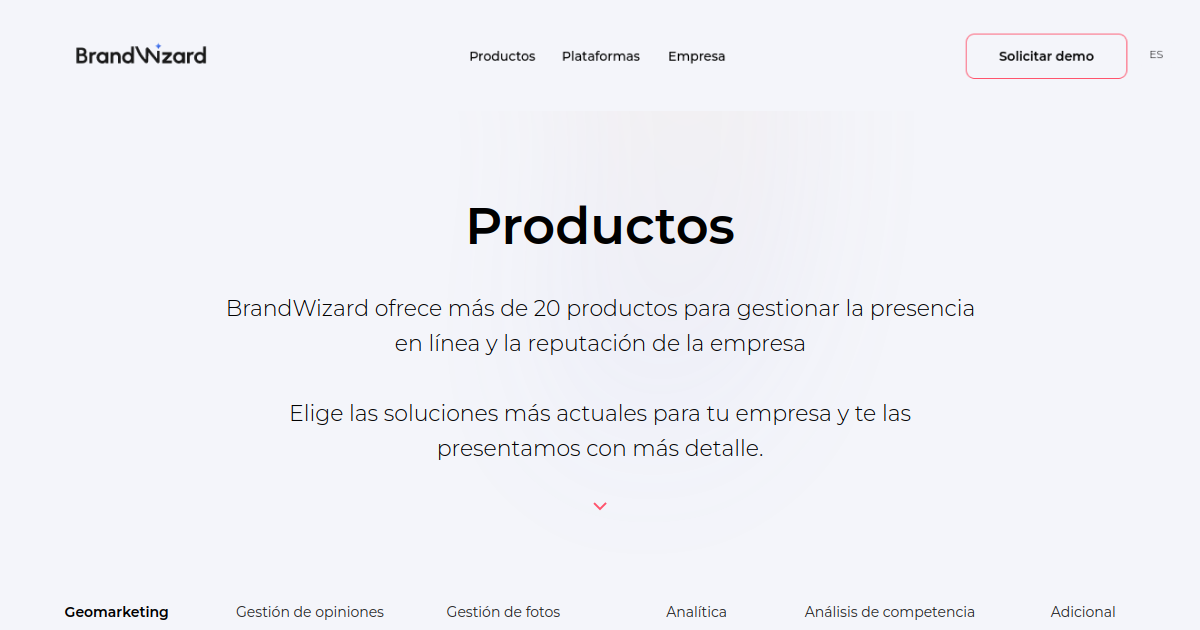 Productos BrandWizard para la promoción en línea de empresas