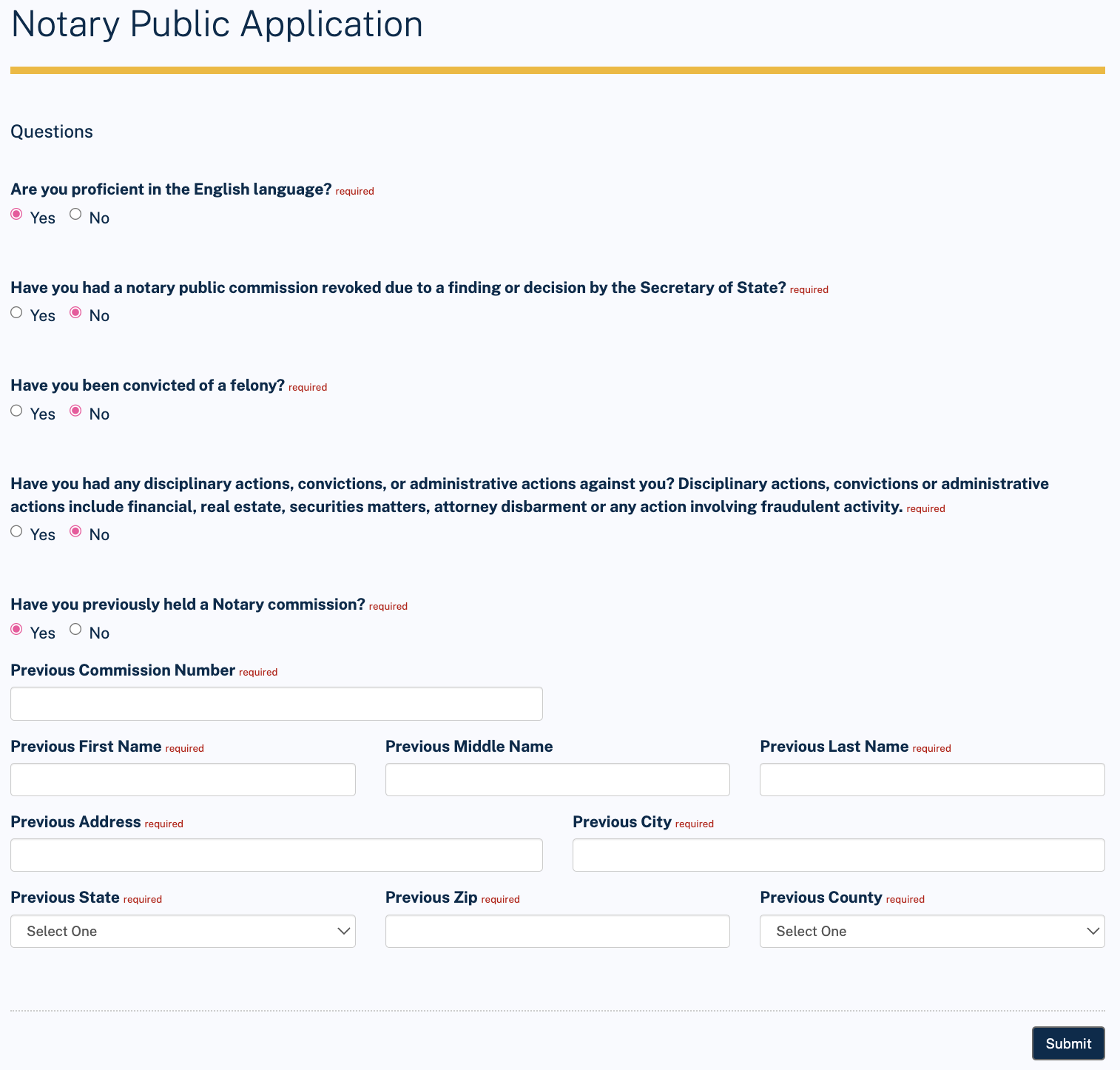 Online Application Instructions