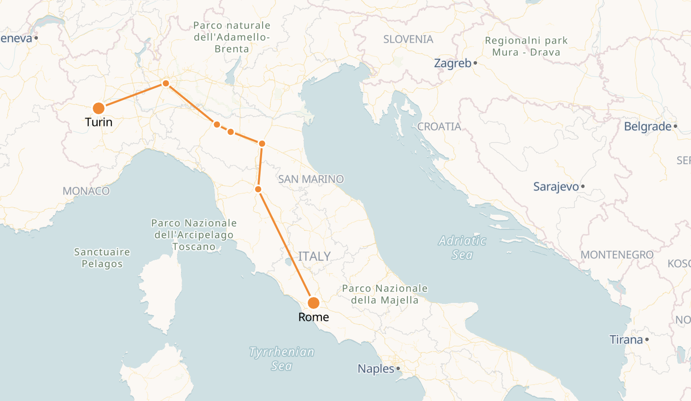 Turin to Rome Train Tickets & Schedule - Italy Railway