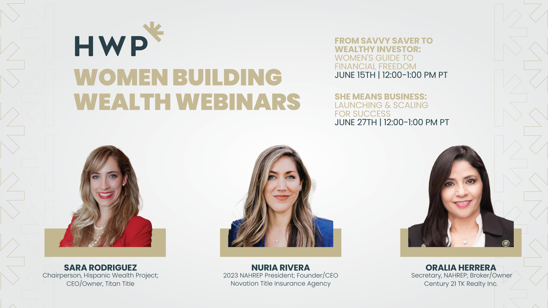 Women Building Wealth Webinar Series