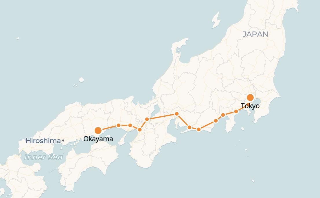 Tokyo to Okayama Bullet Train: Shinkansen Tickets & Cost