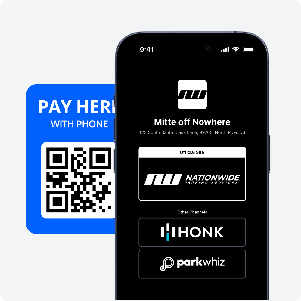 Universal QR for Hassle-Free Parking Access | Mitte
