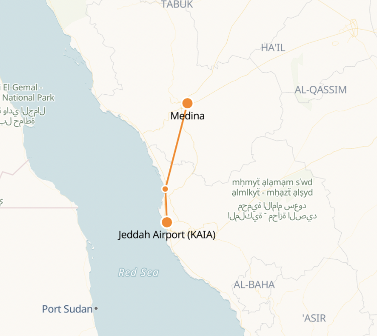 Jeddah Airport to Medina Train | Tickets, Schedule & Prices