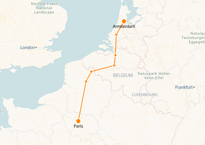 Paris to Amsterdam Train: Tickets & Timetable