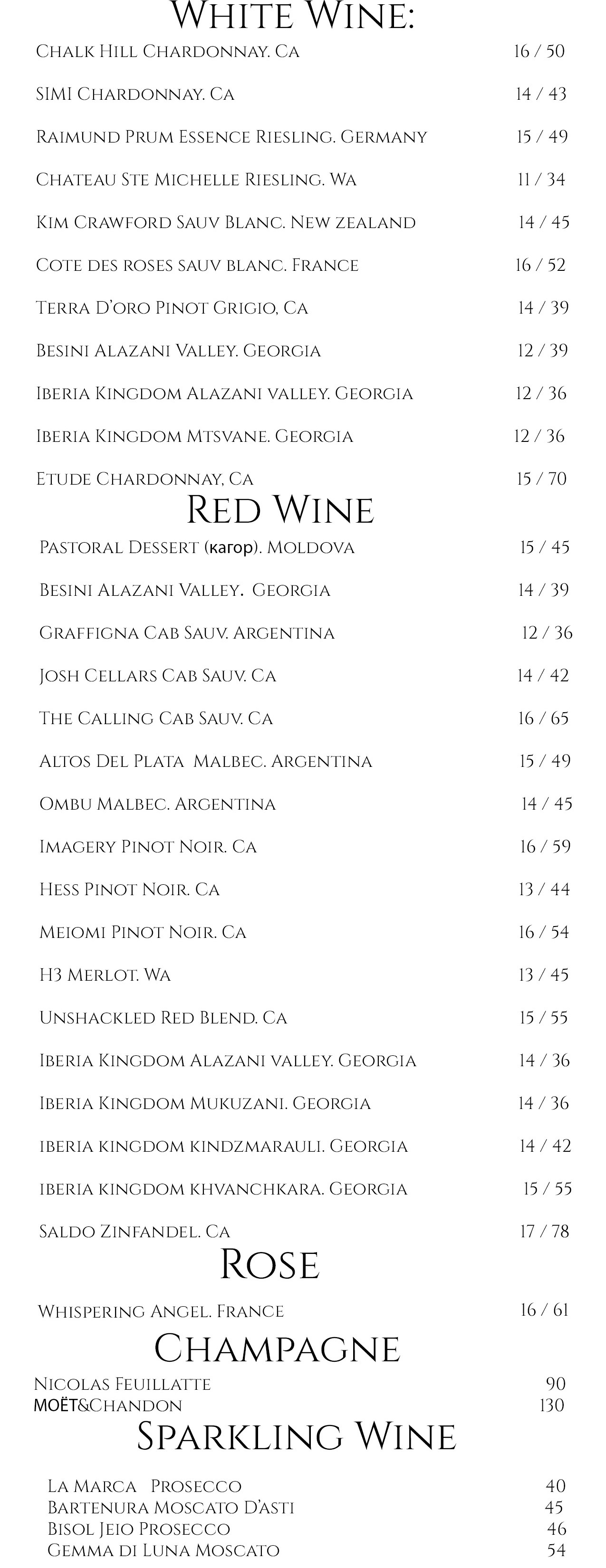 Savor Unique Cocktails & Beverages in Boca Raton | Beluga House Bar Menu