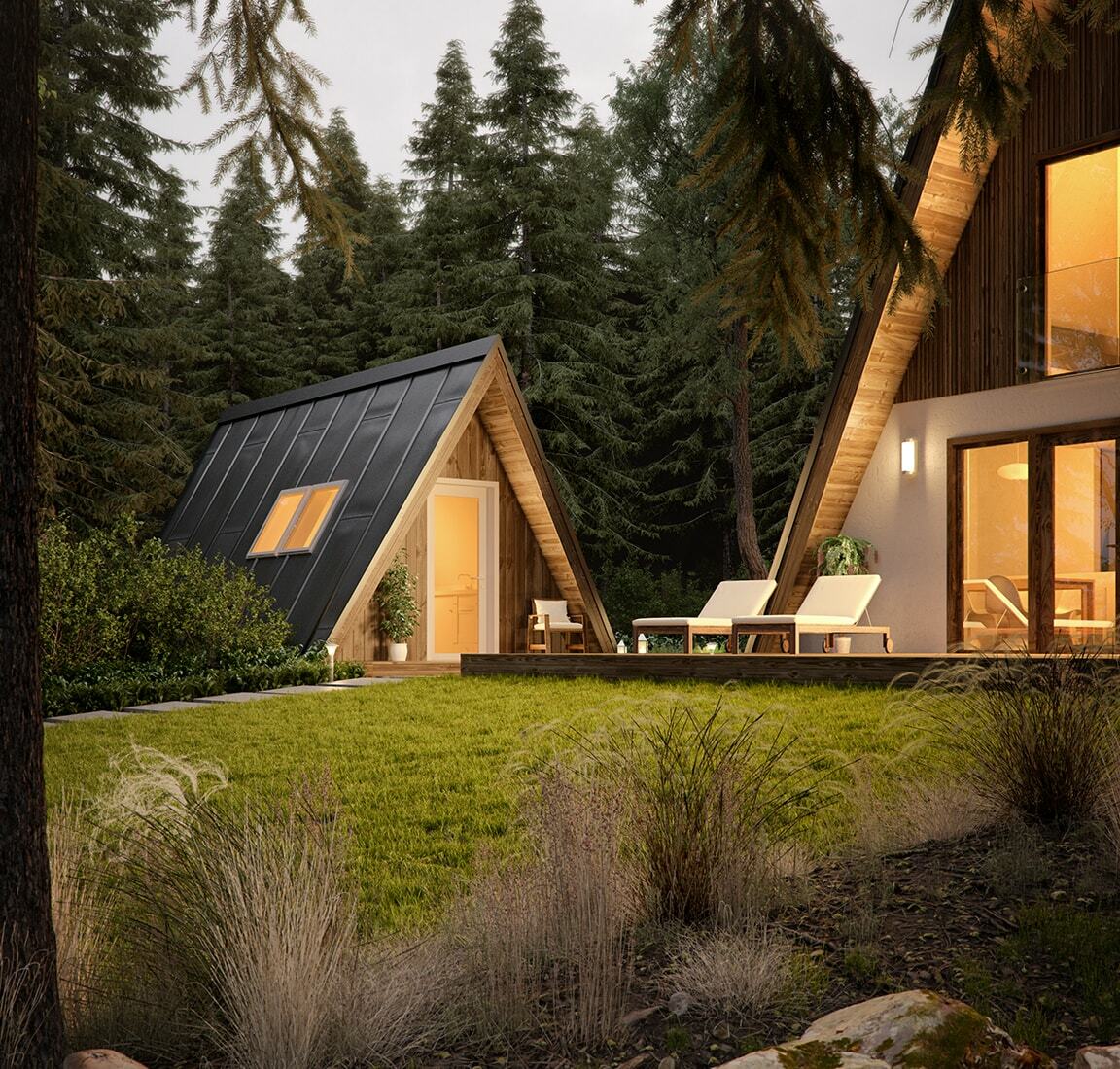 Solo 57 - Malé áčkové dřevostavby Avrame