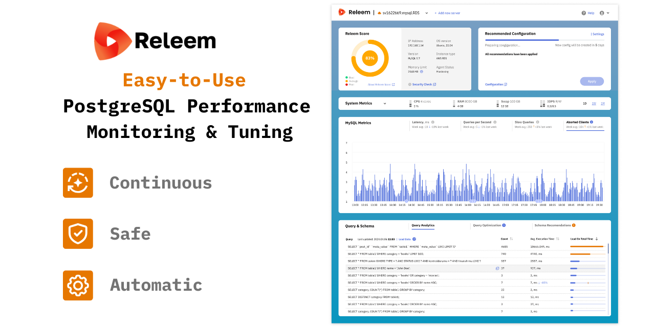 PostgreSQL Performance Monitoring & Tuning Tool