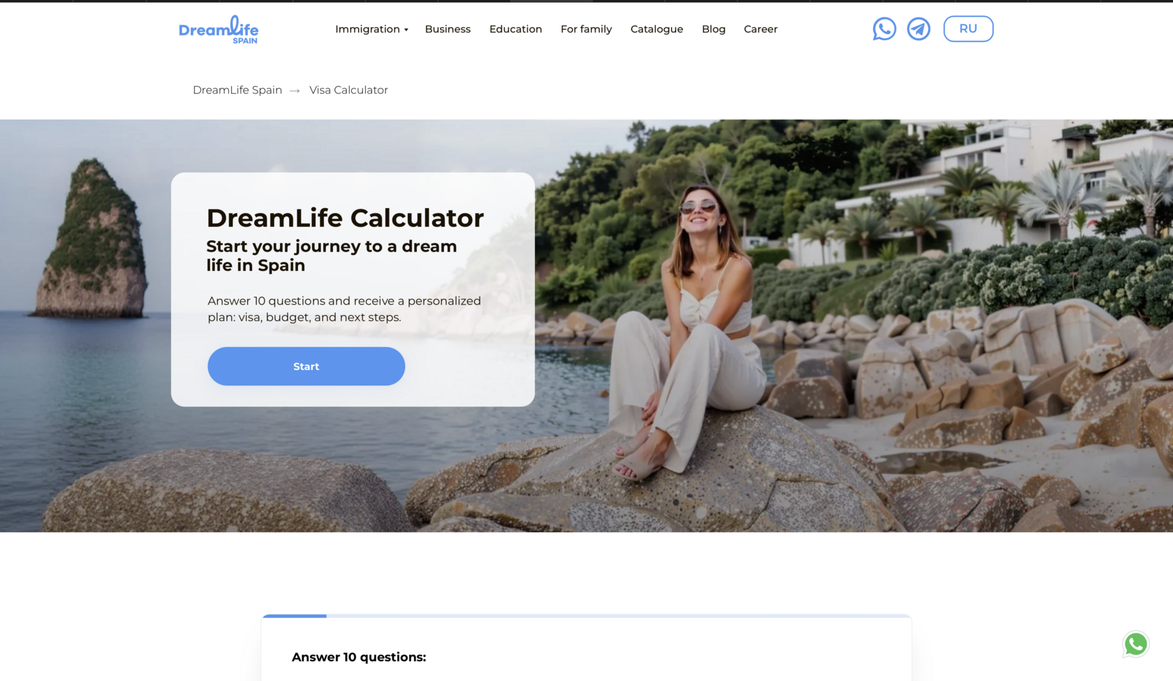 DreamLife Calculator | Start your journey to a dream life in Spain