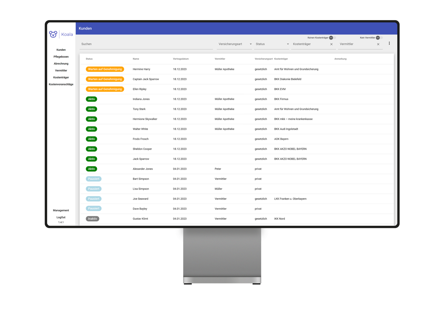 Koala | Software für Anbieter von Pflegehilfsmitteln