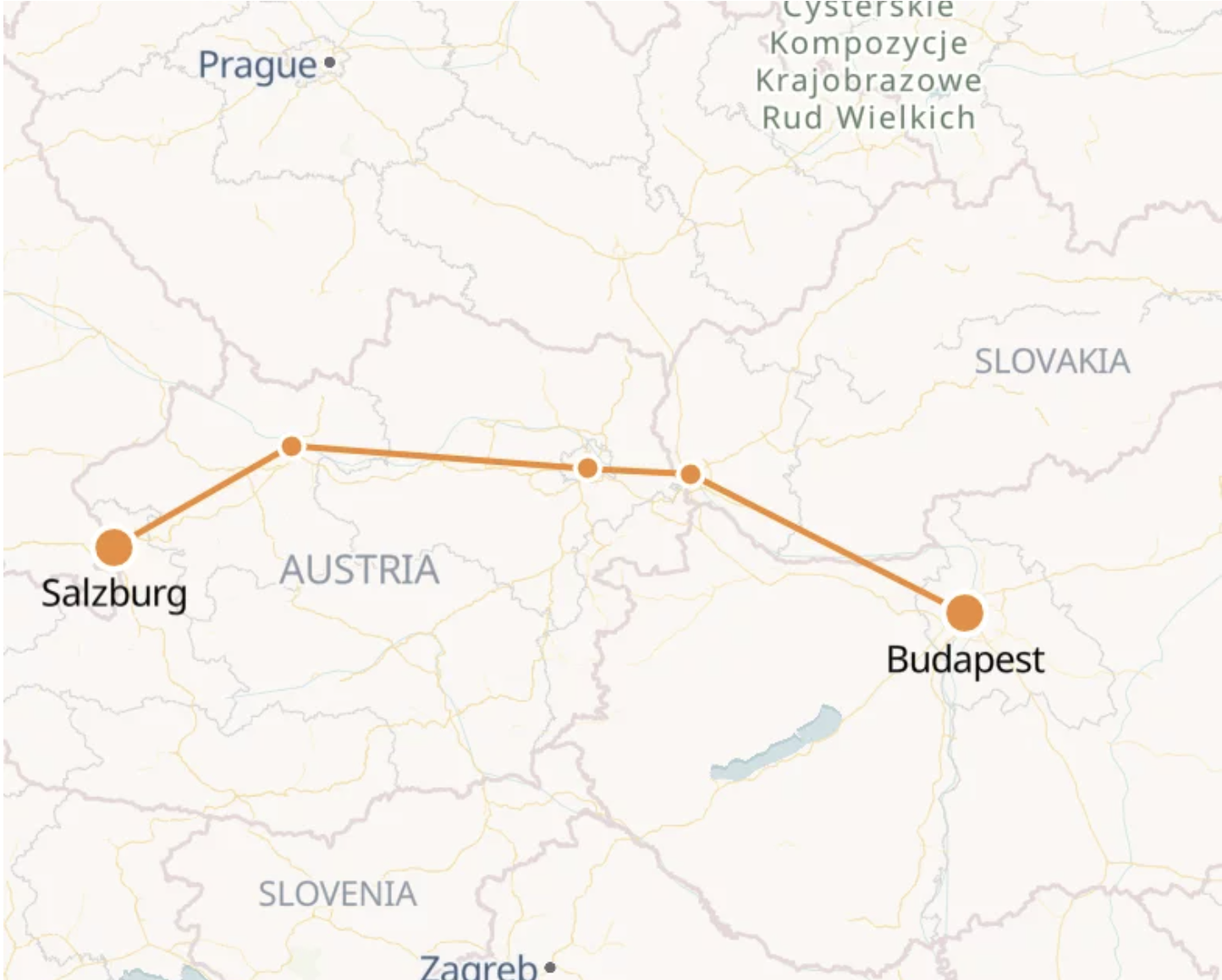 Tren de Budapest a Salzburgo | Billetes y tiempo - TRENES AUSTRIACOS
