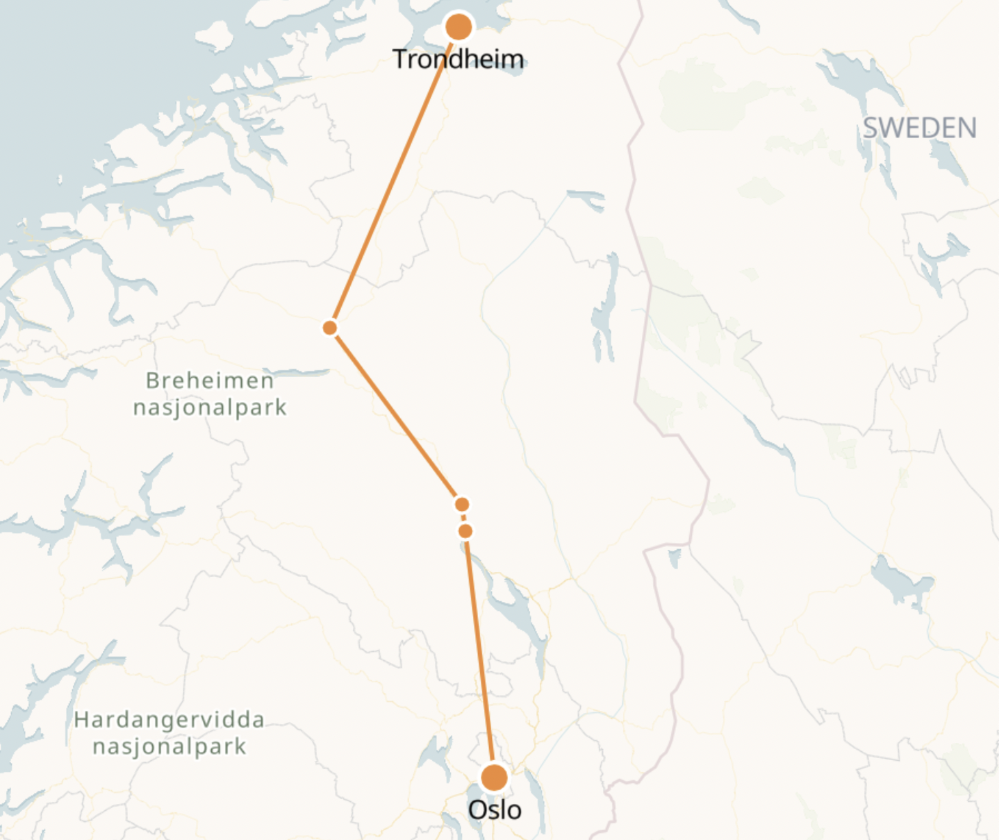 Oslo to Trondheim Train | Timetable & Tickets