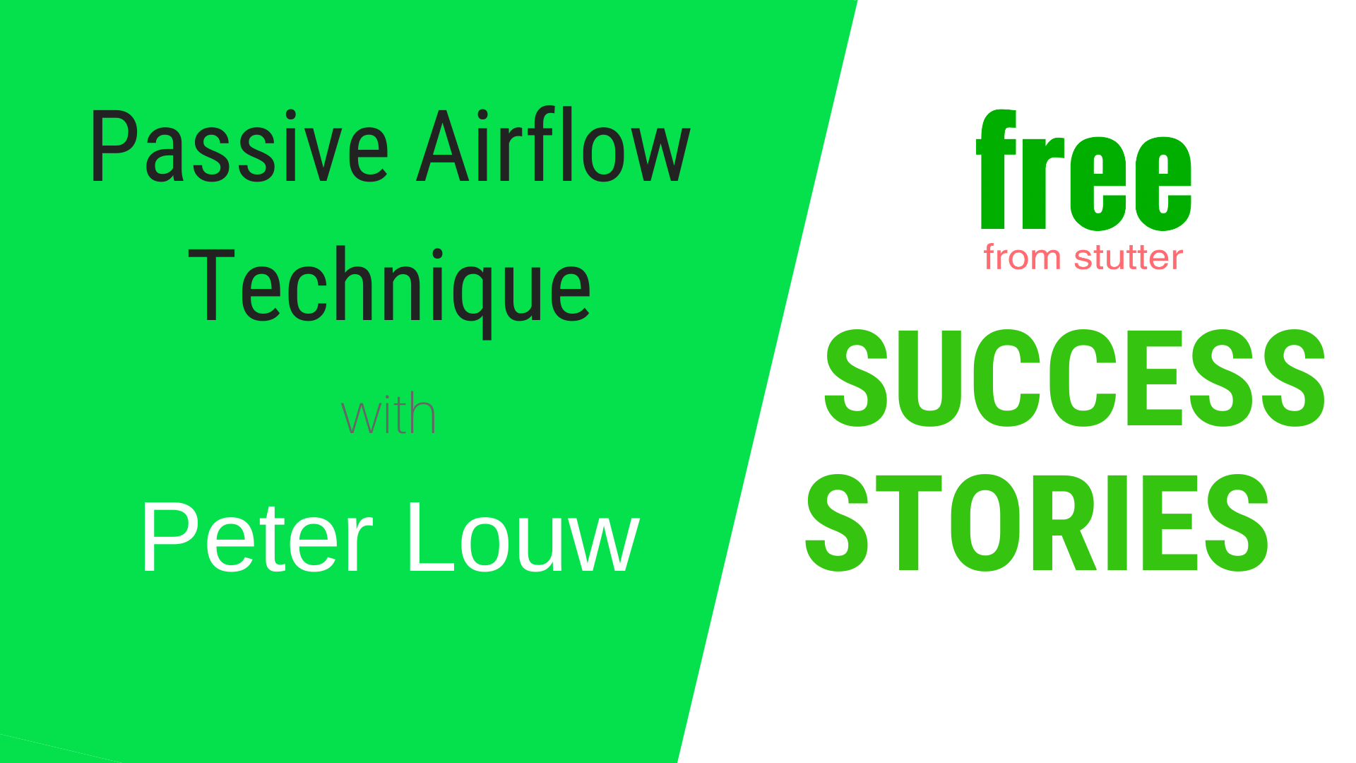 Passive airflow technique and stuttering as a mindbody disorder: Interview with Peter Louw